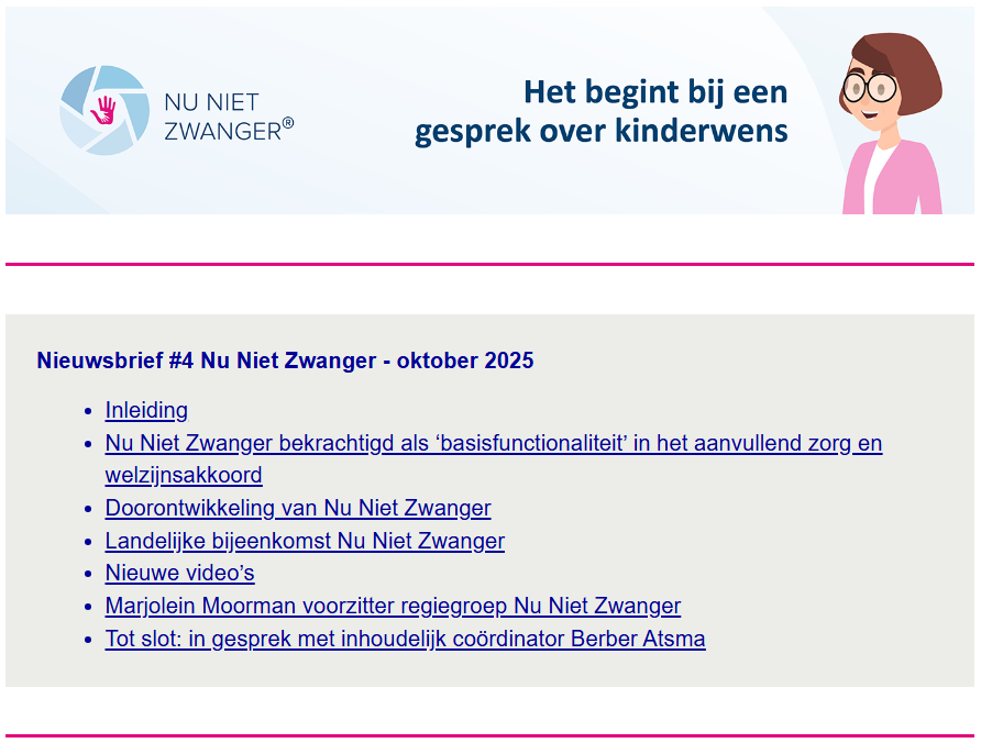 Nieuwsbrief #4 – GGD Nu Niet Zwanger