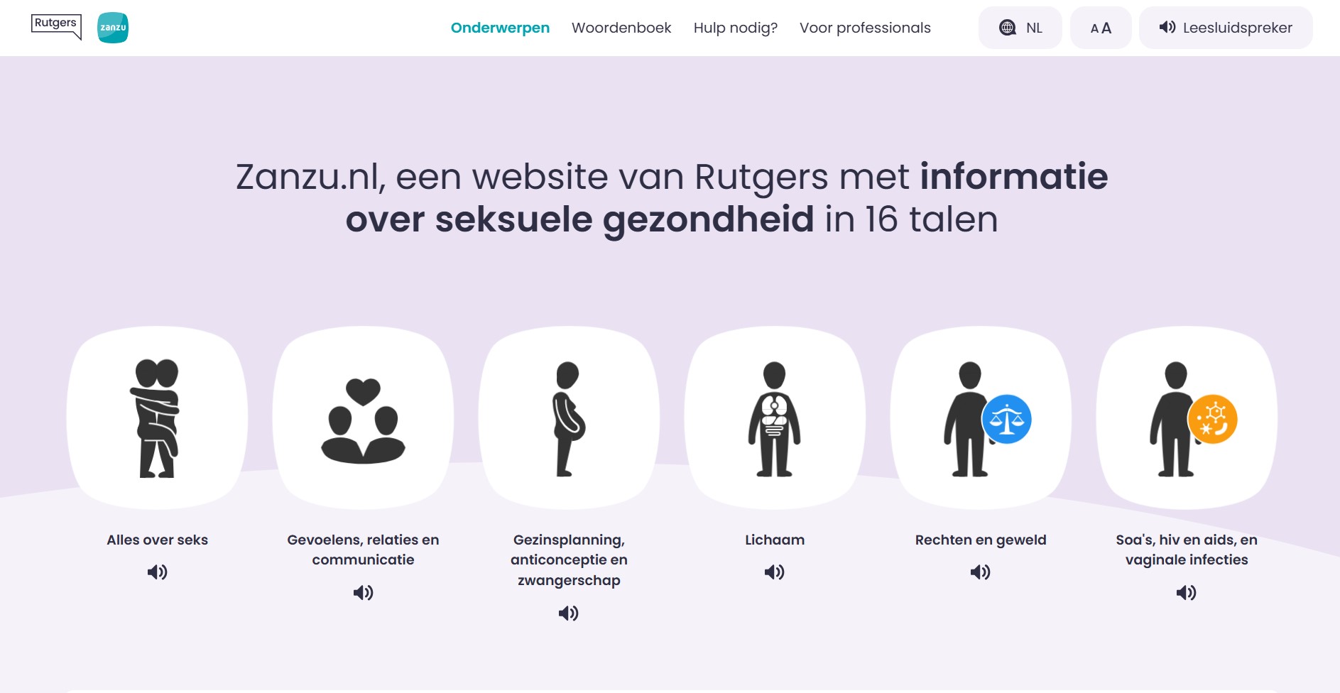 Zanzu: betrouwbare informatie in 17 talen – GGD Nu Niet Zwanger